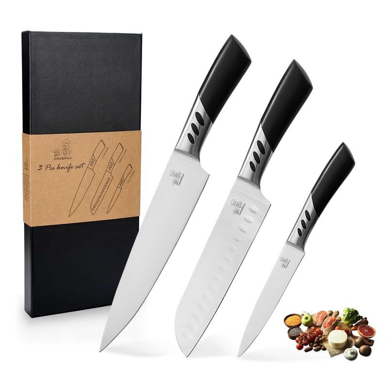CHUSHIJI Knife Set,3-Piece Suitable for kitchens and outdoors, kitchen ...