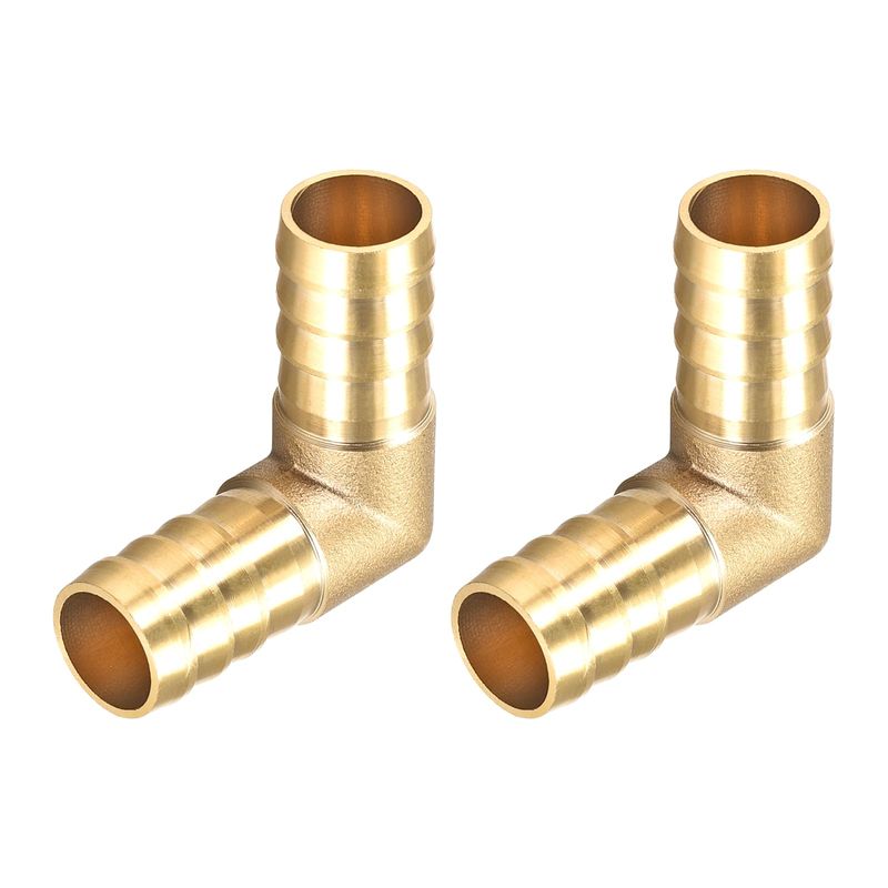 METALLIXITY 2pcs Right Angle Brass Barb Fitting (16mm) Barb Connector ...