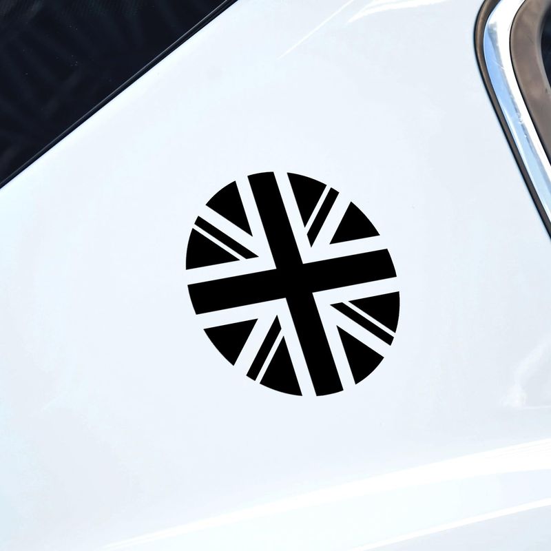 Union Jack Circle Flag UK Car Bumper Sticker Van Camper Lorry Vinyl ...