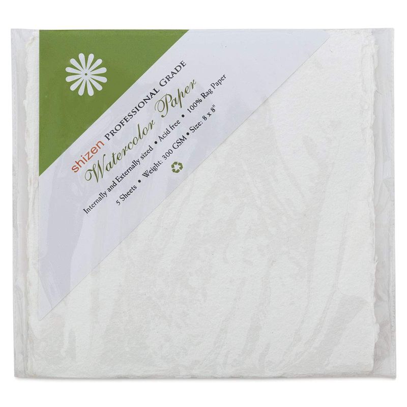 Shizen Design Watercolor Paper Packs- Square Sheets Rough 8x8" (5 Sheet ...