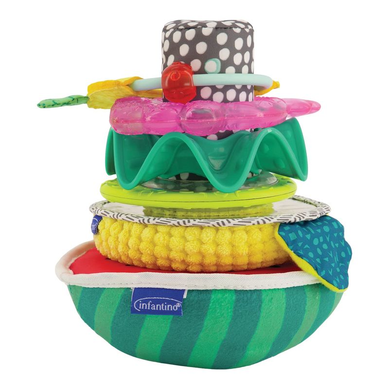 Infantino Sensory Stacking Rings - 5 Multi-Function Toys and Wobble ...