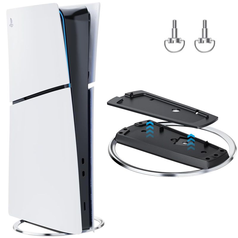 PS5 Slim/PS5 Vertical Stand (with Screws), Metal Stabilizing Base for ...