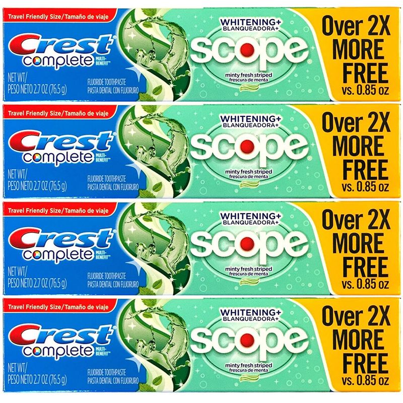 Crest Whitening Plus Scope Toothpaste Minty Fresh Striped 2.70 oz (Pack ...