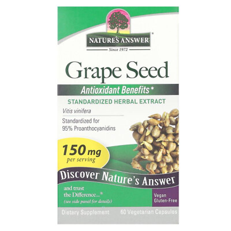 Grape Seed, 150 mg, 60 Vegetarian Capsules - Online Marketplace ...