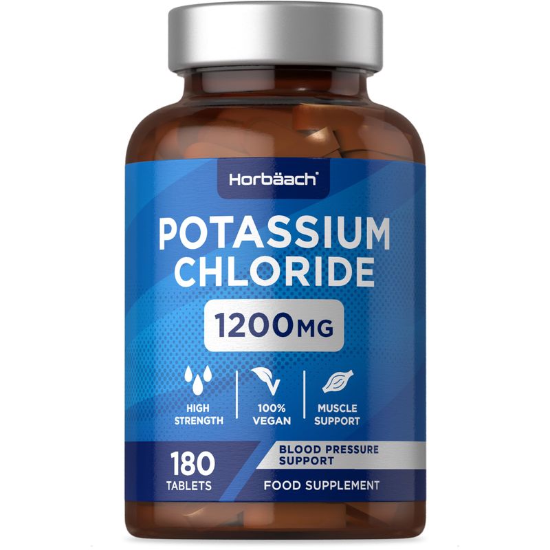 Potassium Supplement High Strength 1200mg | 180 Vegan Tablets | 624mg ...