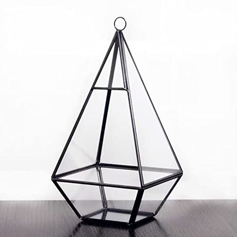 Floralcraft 12cm W x 24cm H Wall Mount Hanging Pyramid Terrarium ...