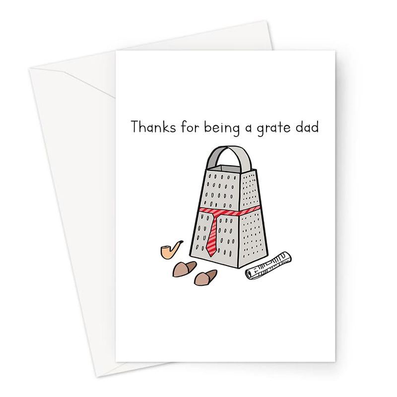 Thanks for Being A Grate Dad Greeting Card | Adult Humour Thank You ...