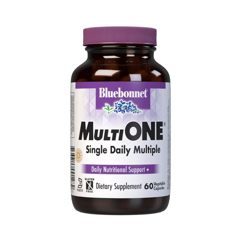 Bluebonnet Nutrition Multi One (with Iron) Vegetable Capsules, Complete ...