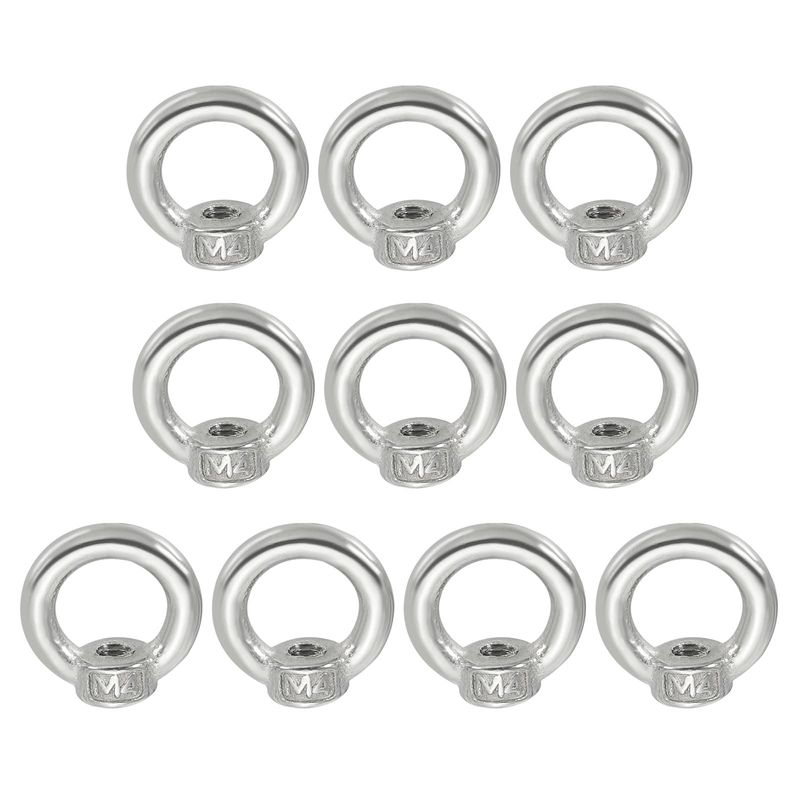PATIKIL Lifting Eye Nut M4, 10Pcs 304 Stainless Steel Female Thread ...
