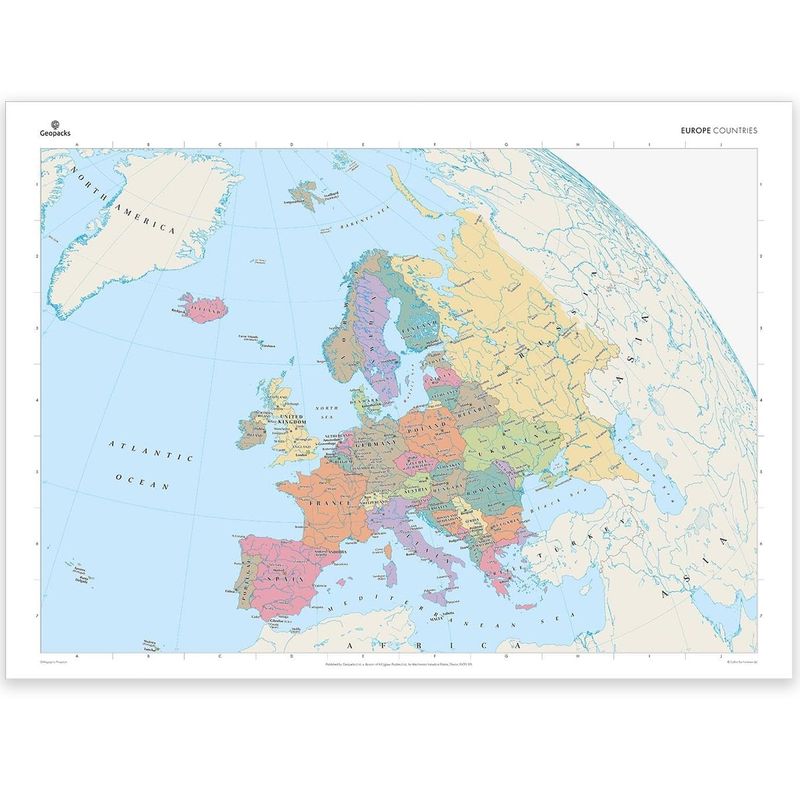 Europe Political Boundaries Map With Capitals Borders, Capitals ...