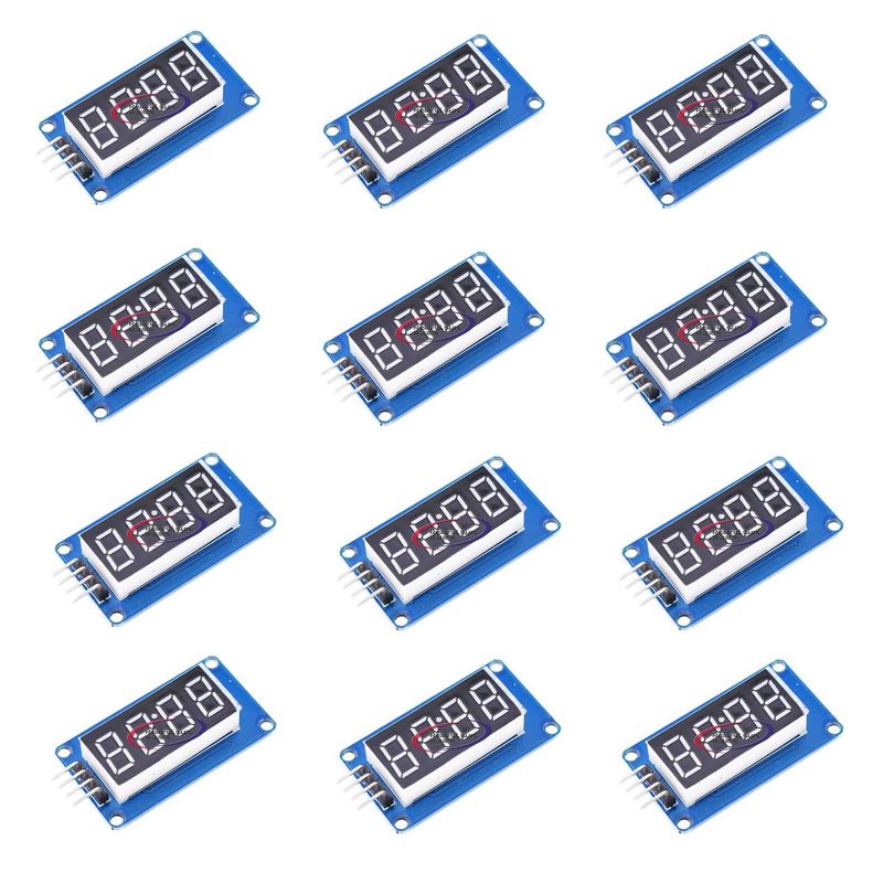 12pcs 7 Segment Display LED Tube Module 0.36" TM1637 Common Anode Clock ...