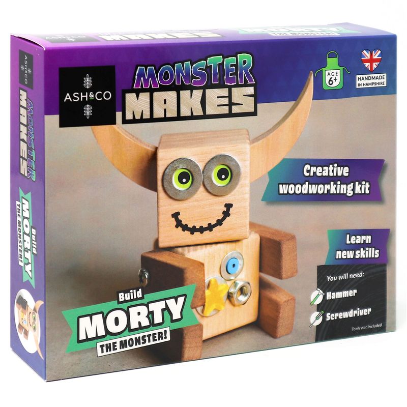 Ash & Co Monster Makes Woodwork Kit for Kids | Build Your own Monster ...