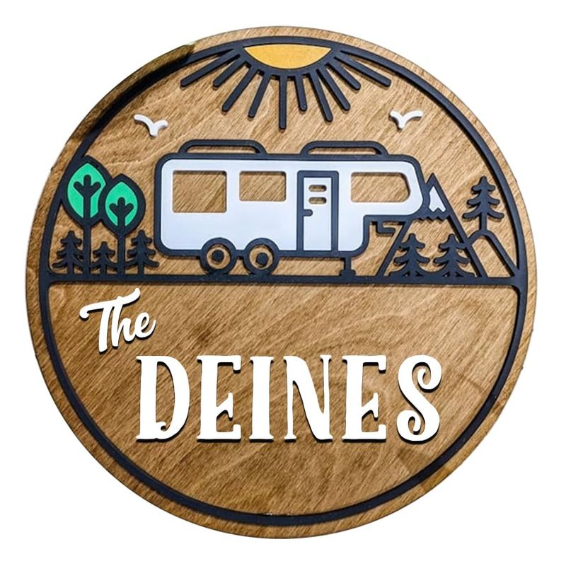 Personalized camping sign, Happy camper sign, Camper welcome sign ...