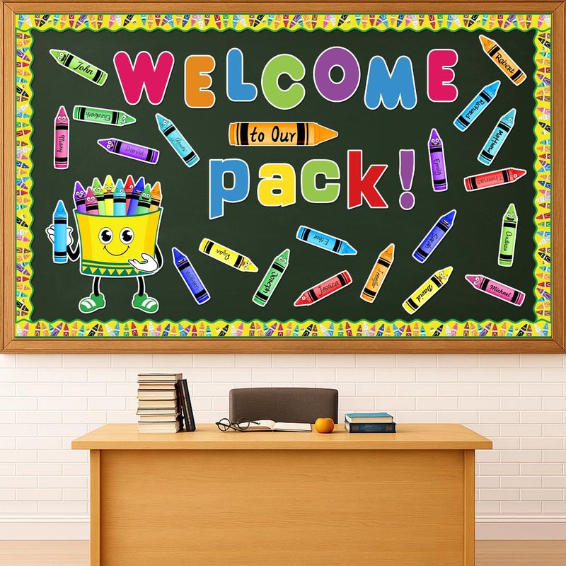 Arosche Back to School Bulletin Board Decorations Set Welcome to Our ...
