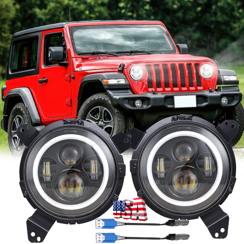 2020-2025 For Jeep Gladiator 2018-2025 Wrangler JL Kit LED Headlights ...