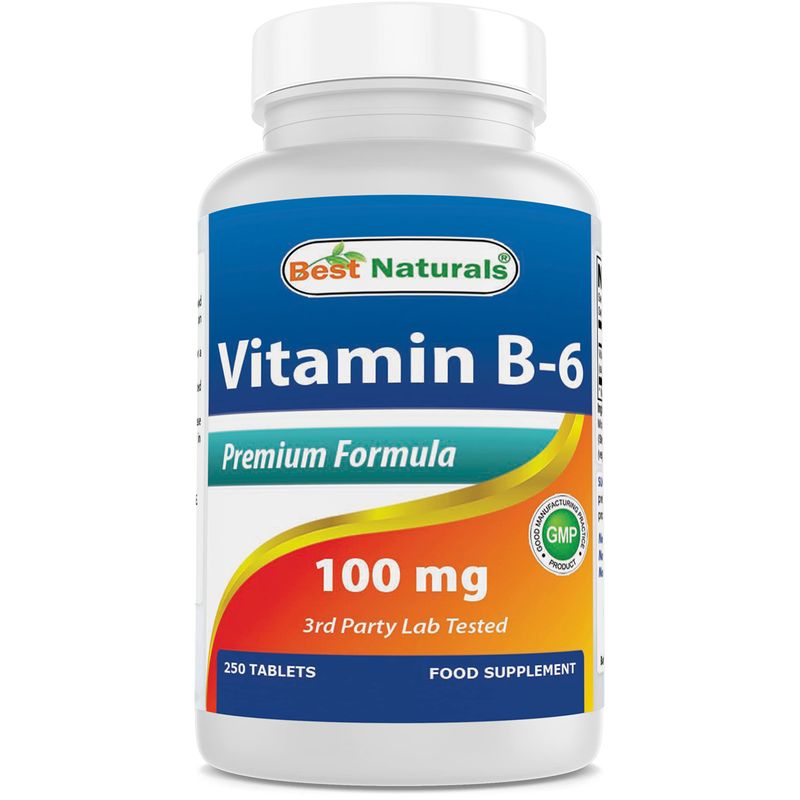 Best Naturals Vitamin B6 Tablet, 100 mg, 250 Count - Online Marketplace ...