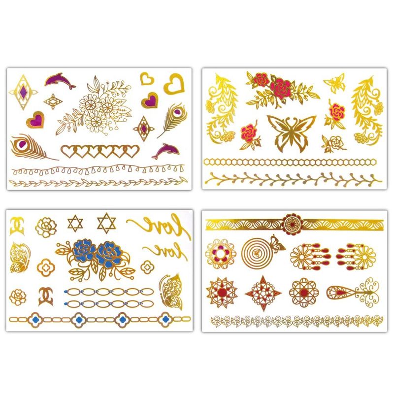 Day-net, 3D Flash Tattoo Stickers, Set of 4, First Appeared in Japan ...