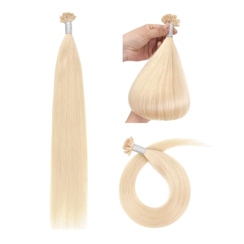 Flat Tip Extensions Real Hair Keratin Bondings 35 cm Remy Real Hair ...