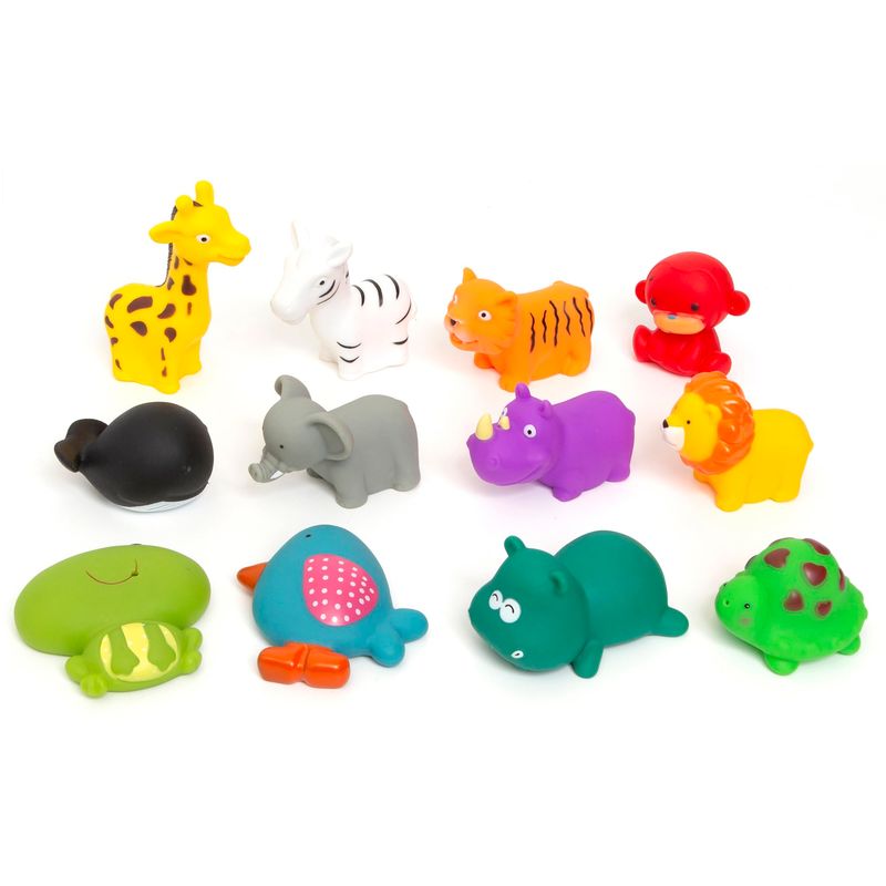 R & S LIMITED Boley: Bath Toy Bucket: Animals - 12pc Playset - Cartoon ...