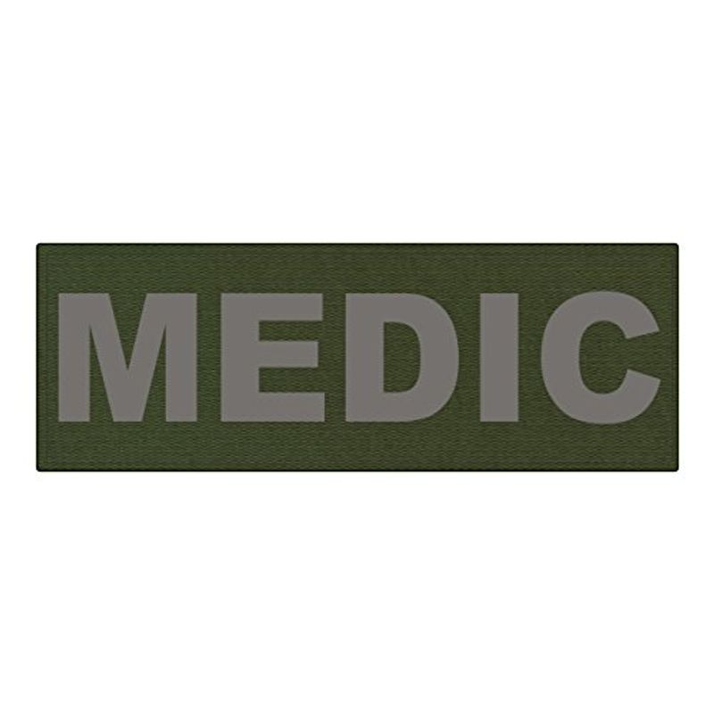 TACTICAL IDENTIFICATION PATCHES Medic Patch - 8.5x3.0 - Gray Lettering ...