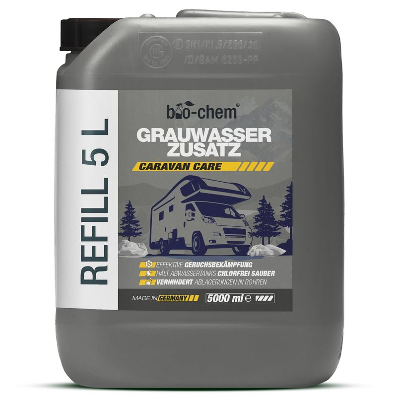 bio-chem Grey Water Tank Additive – 5 Litre Concentrate – Tank Cleaner ...