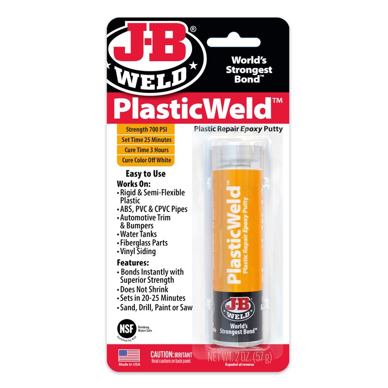 JB WELD 8237UK JB8237 Plastic Weld Fast-Setting Off White Multi Purpose ...