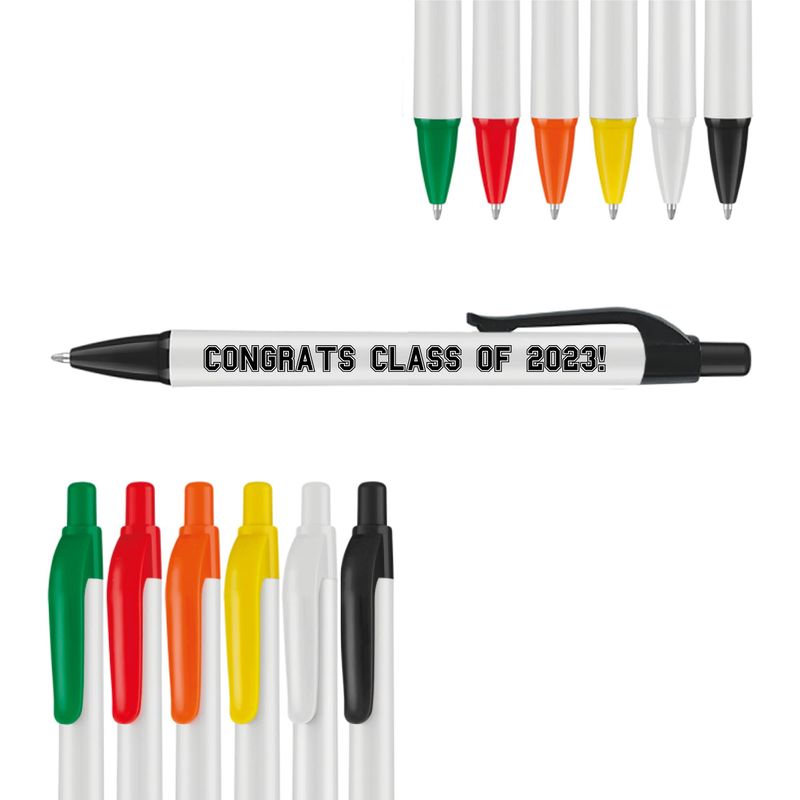 Pack of 5 Personalised Black Pens - Congratulations Class of 2024 ...