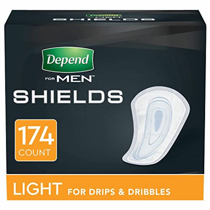 Depend Incontinence/Bladder Control Shields, Pads for Men, Light ...