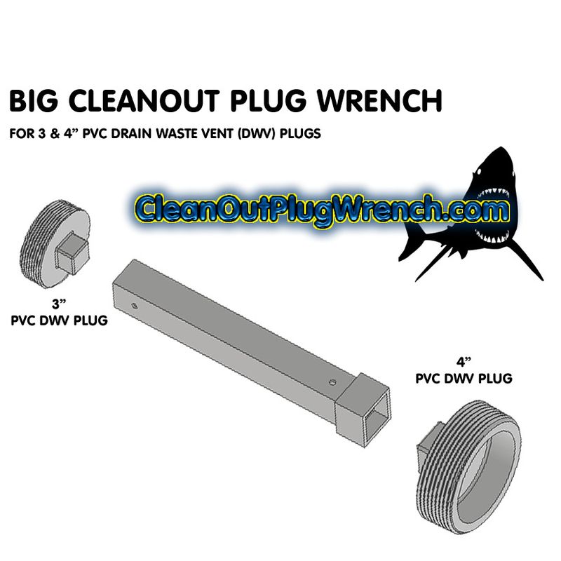CLEANOUT PLUG WRENCH FOR 3 & 4" SEWER PLUGS 21" long - Online ...