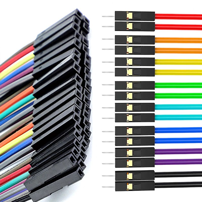 50pcs Jumper Wire Jumper Cables Plastic Colorful Male to Female 1P ...