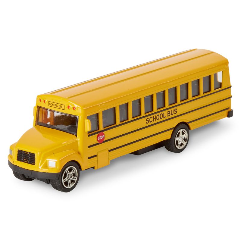 Playbees Long-Nose School Bus Die Cast Metal Model Toy Car 6 Inches ...