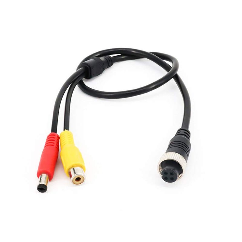 MIFO Rear Camera Video Cable, 4 Pin (Female) to RCA (Female) + DC Power ...