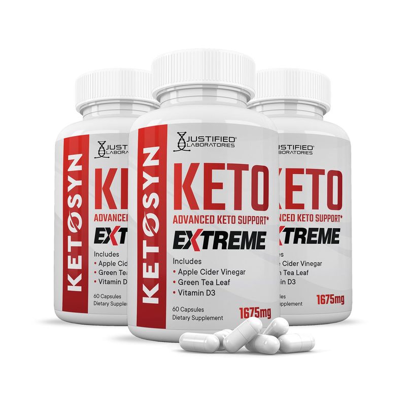 (3 Pack) Ketosyn Keto ACV Extreme Pills 1675 MG Keto Support Blend ...