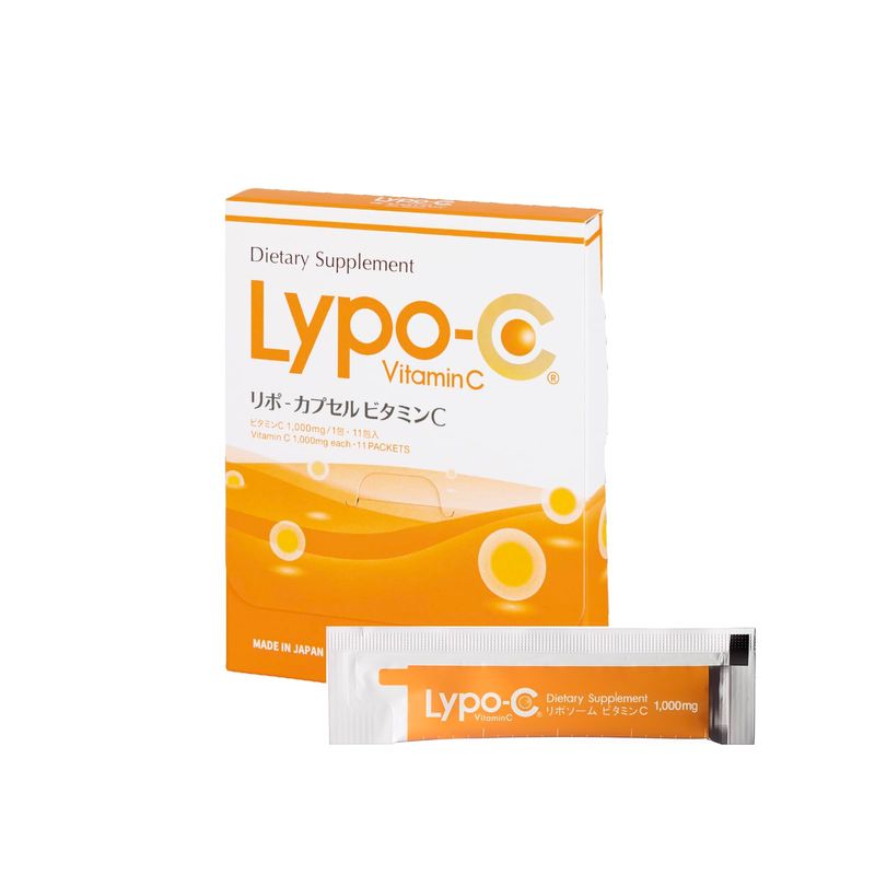 公式 Lypo-C リポカプセル ビタミンC 11包入 リポC リポソーム ビタミン [1包 ビタミンc 1000mg 国内製造] 液状 サプリ 個包装 1箱 甘味料 着色料 香料 防腐剤 不 ...