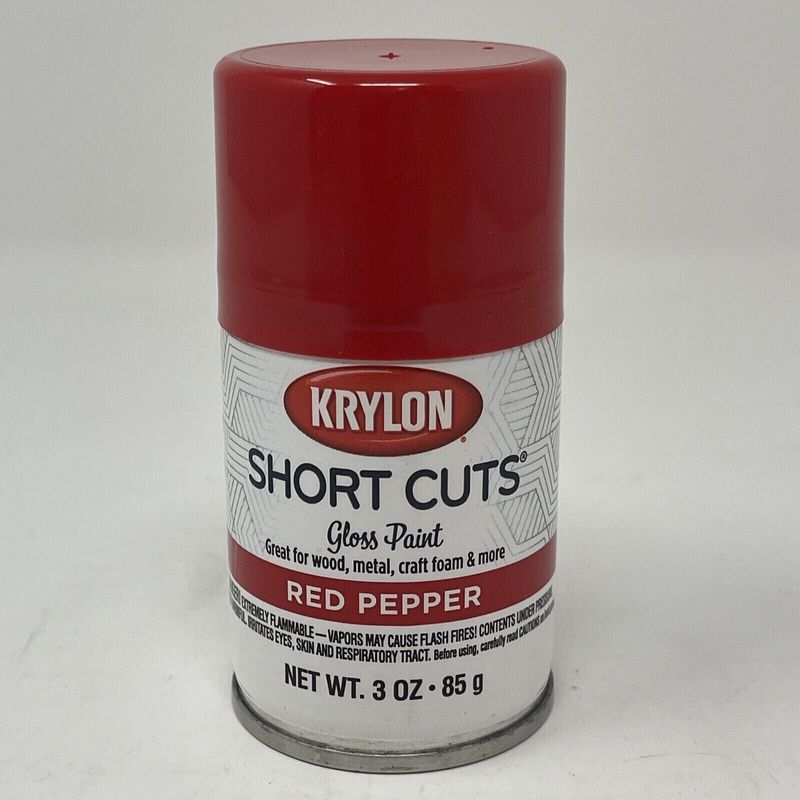 Krylon SCS-033 Short Cuts Aerosol Spray Paint, Gloss, Red Pepper, 3 oz ...