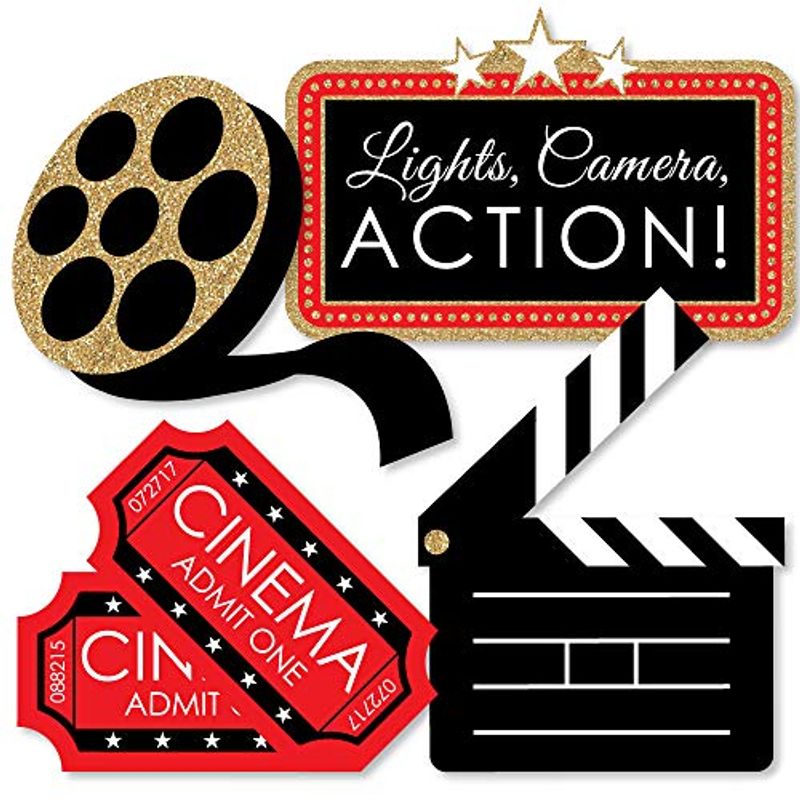 Big Dot of Happiness Red Carpet Hollywood - Clapboard, Movie Tickets ...