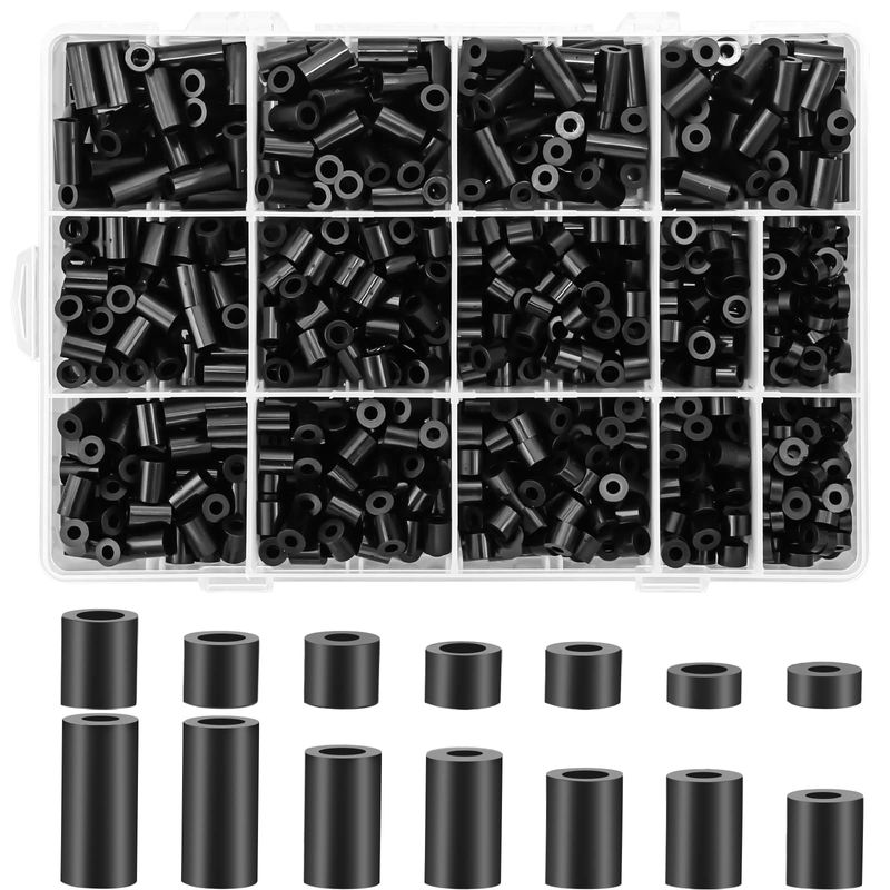 1000 Pcs Electrical Outlet Screws Spacers, Nylon Round Spacer for M3 M4 ...