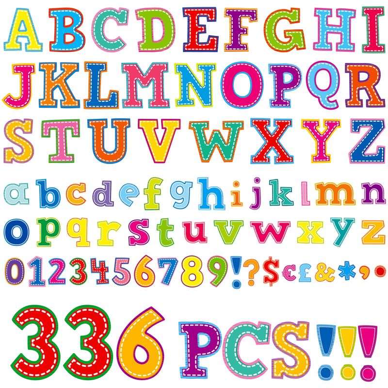 336 PCS Alphabet Combo Set, Large Size Block Letter Uppercase/Lowercase ...