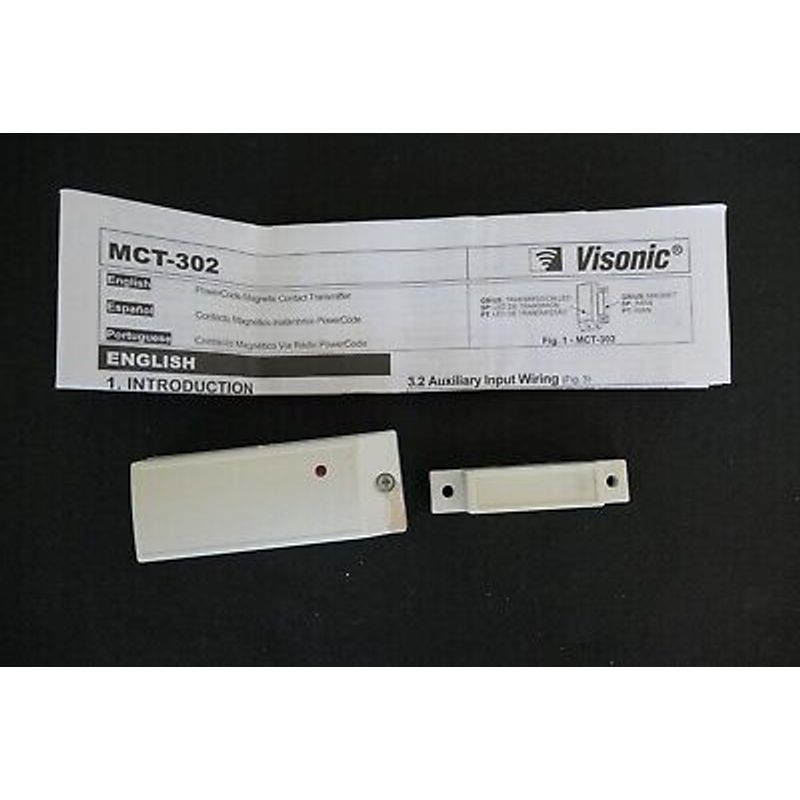 Visonic MCT-302 Wireless PowerCode Magnetic Contact Transmitter ...