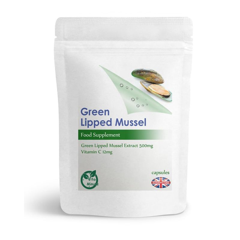 100 Capsules - Green Lipped Mussel 500mg Capsules for Humans & Dogs ...