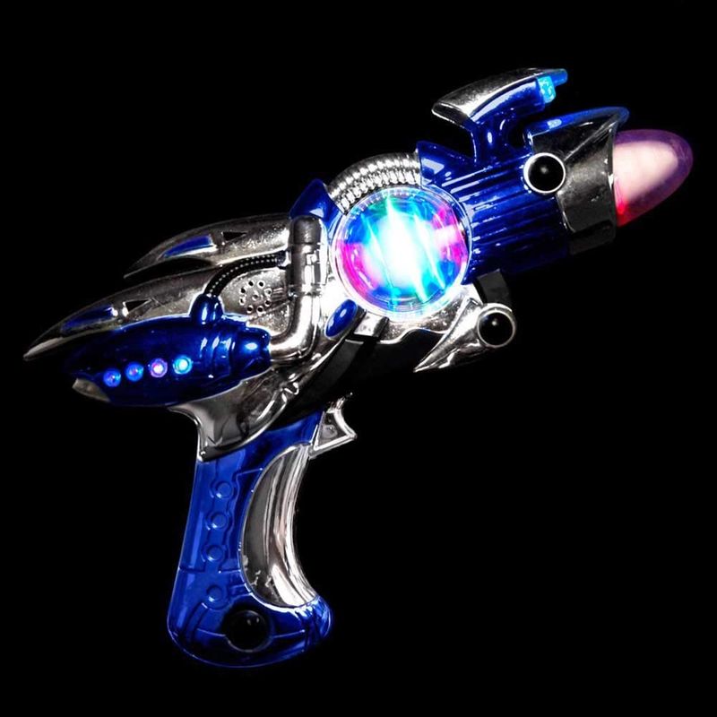 Super Spinning Laser Space Gun with LED Lights and Sound, Futuristic ...