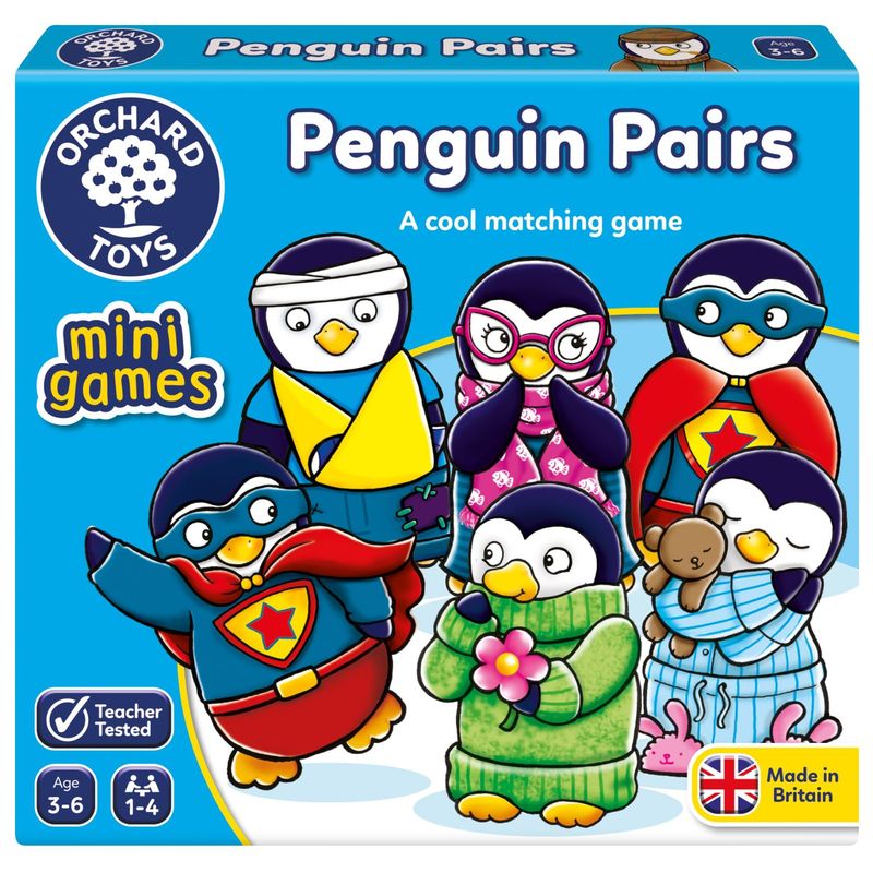 Orchard Toys Penguin Pairs Mini Game, Small and Compact, Travel Game ...