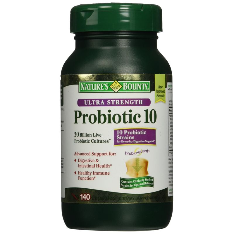 Nature's Bounty Ultra Strength Probiotic 10 140 Capsules - New Improved ...