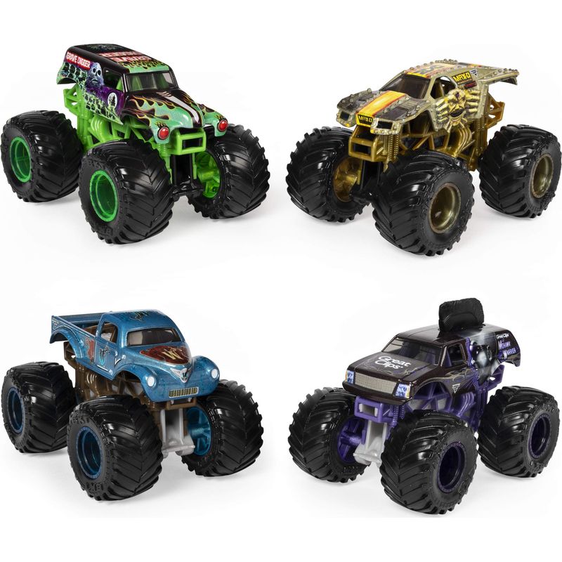 Monster Jam, Official Reveal The Steel 4-Pack of Color-Changing Die ...