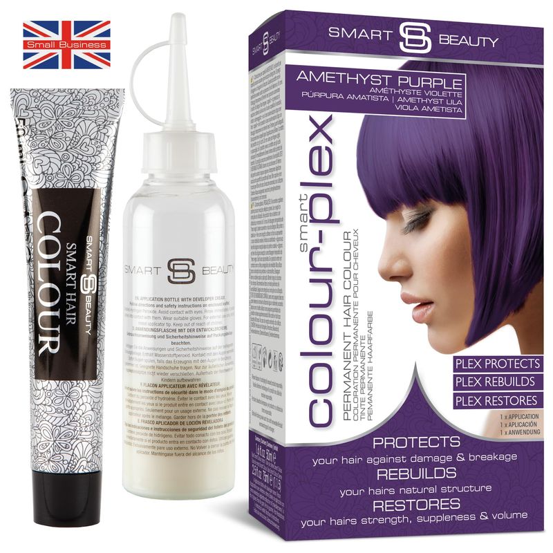 Smart Beauty Purple Hair Dye Permanent with Plex Anti-Breakage ...