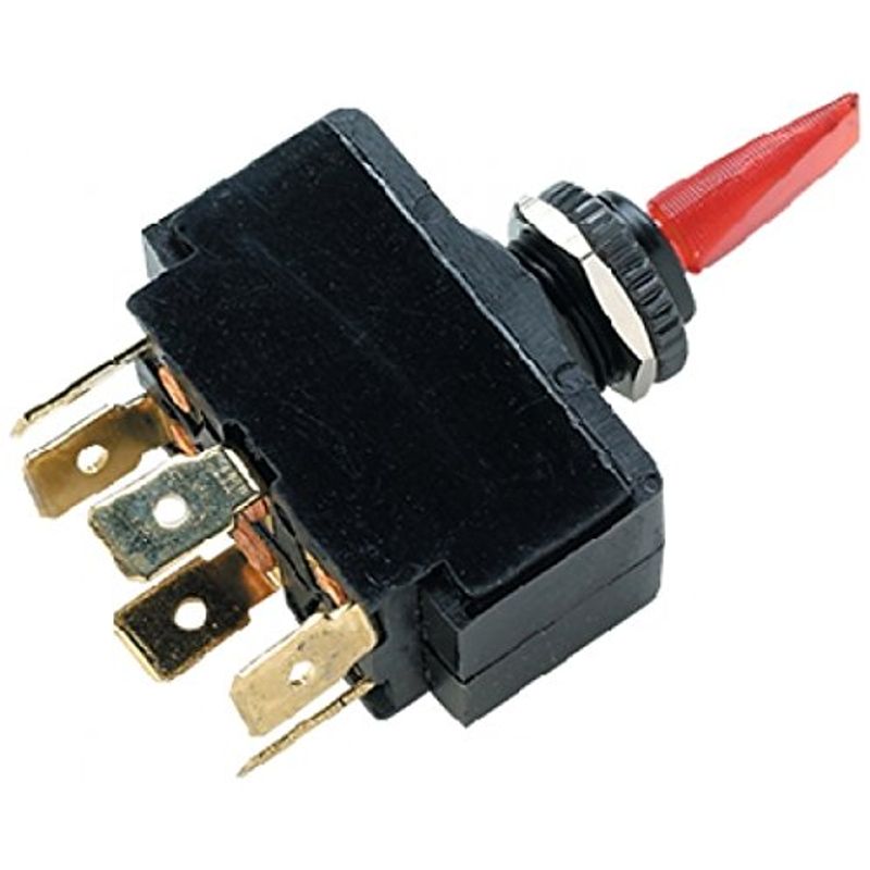 SEACHOICE Illuminated Toggle Switch (Positions: Mom. On - Off - Mom. On ...