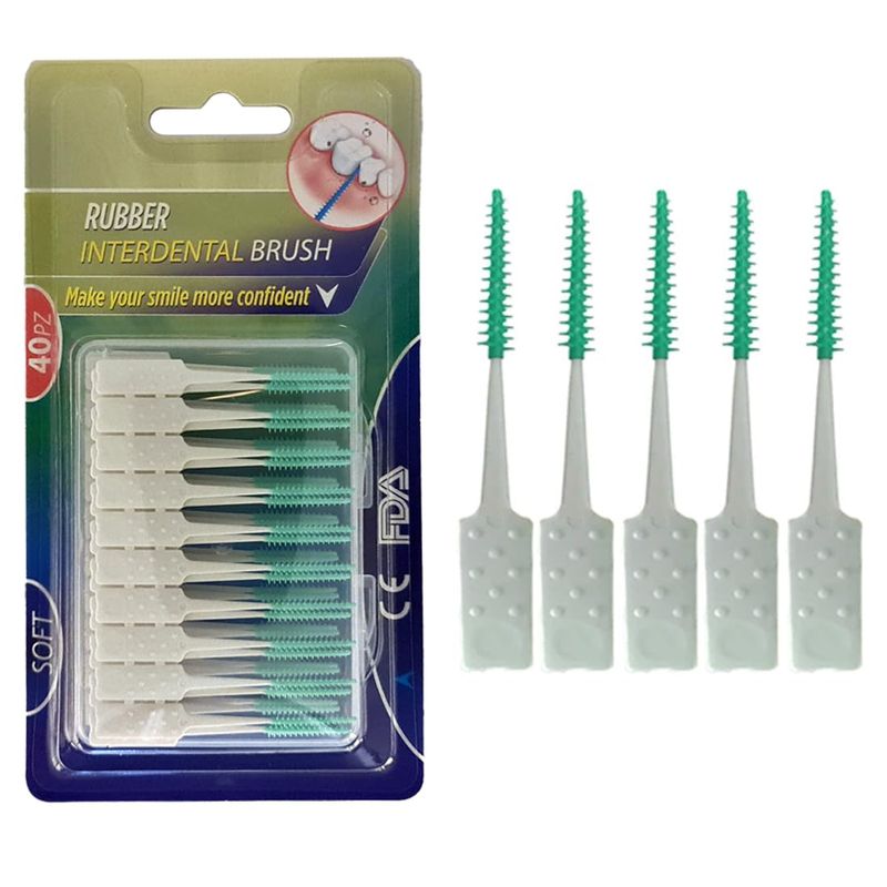 Boulton Interdental Brushes – Pack of 40 | Wire-Free Interdental Sticks ...