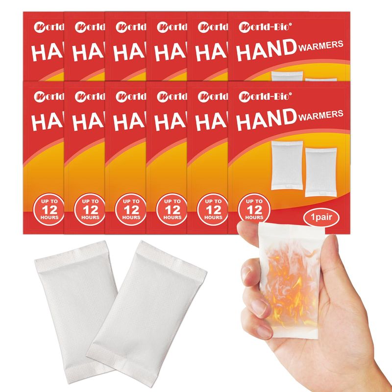 Hot Hand Warmers Disposable, 10 Pair, Up to 12 Hours of Heat, Air ...