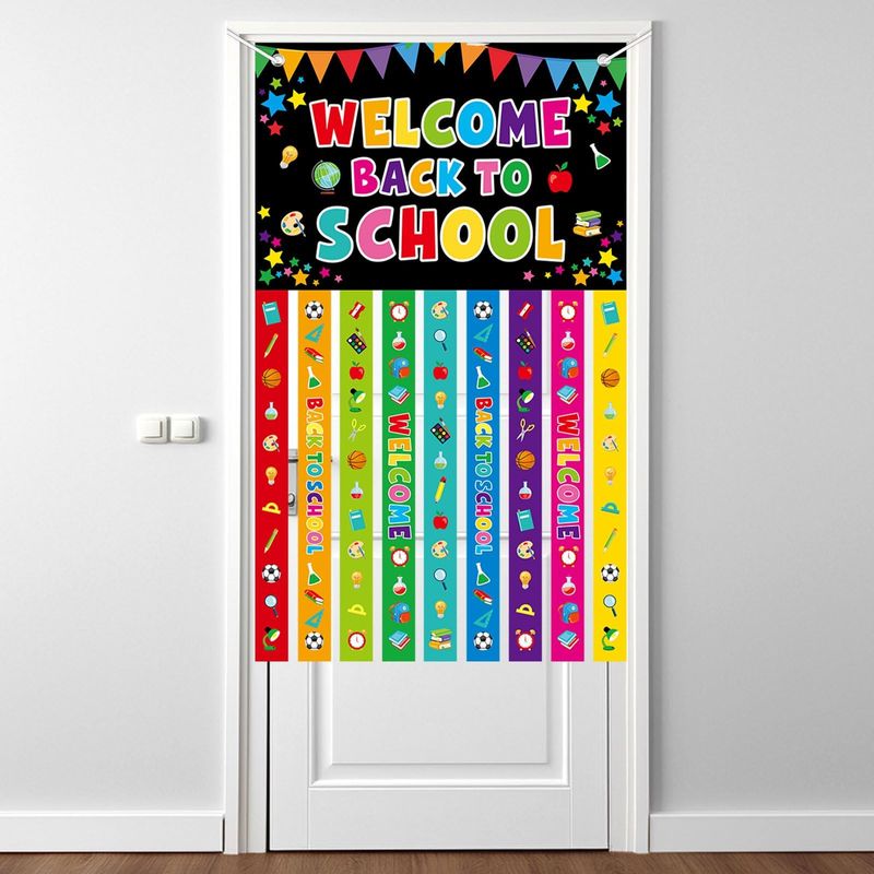 Welcome Back to School Door Banner, Colorful First Day of School 100 ...