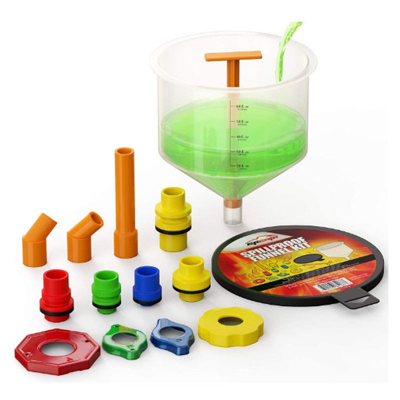 Cooling System Filling Funnel Kit Spill Proof Car Radiator Vehicle 5 ...